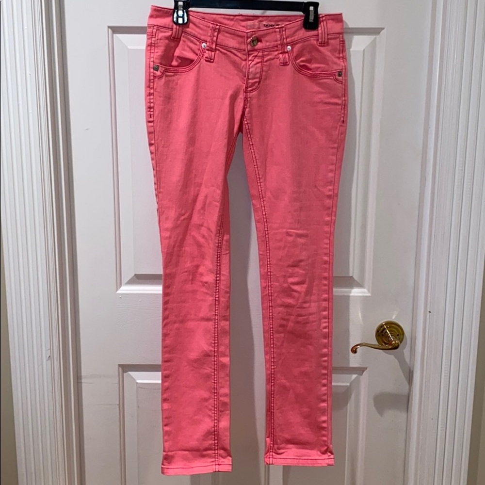 Dkny Pink Low Rise Straight Leg Jeans - Gem